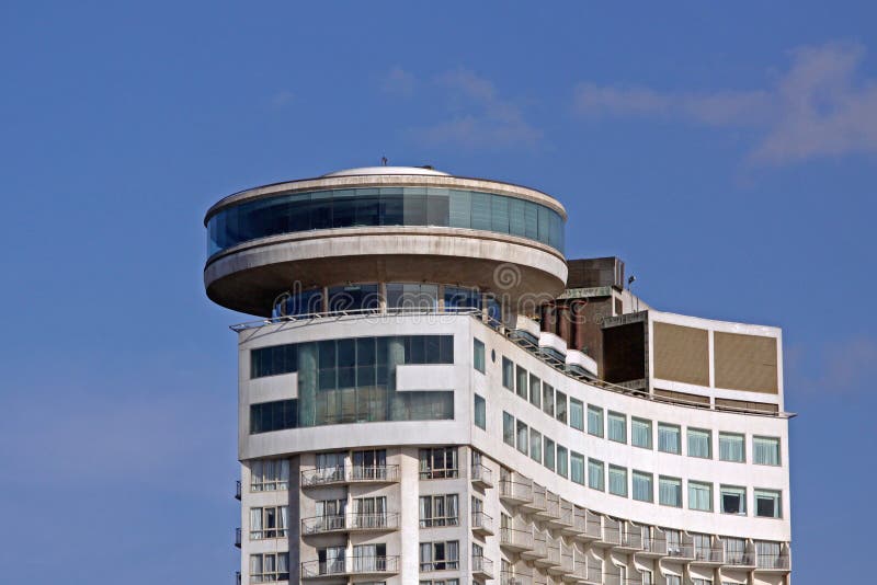 Round Restaurant Top Cairo stock photo. Image of windows - 291831358