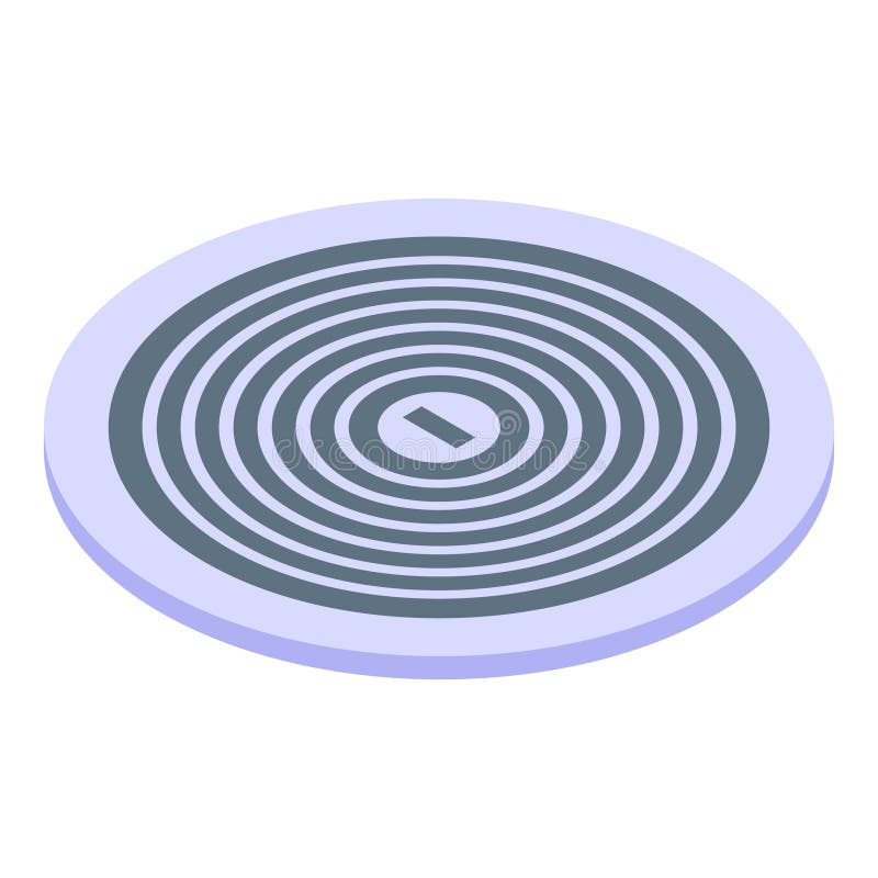 Round Rfid Chip Icon Isometric Vector. Antenna Smart Stock Illustration ...