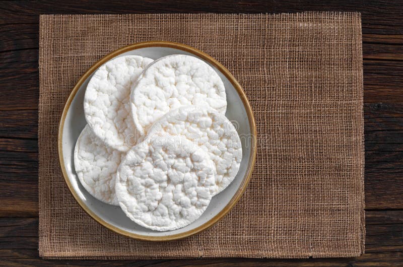 Round rice cakes stock image. Image of dark, cake, food - 81717427