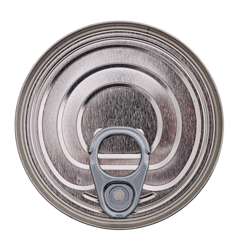 Round, Ring Pull Tin Can Overhead View - Isolated Stock Image - Image ...