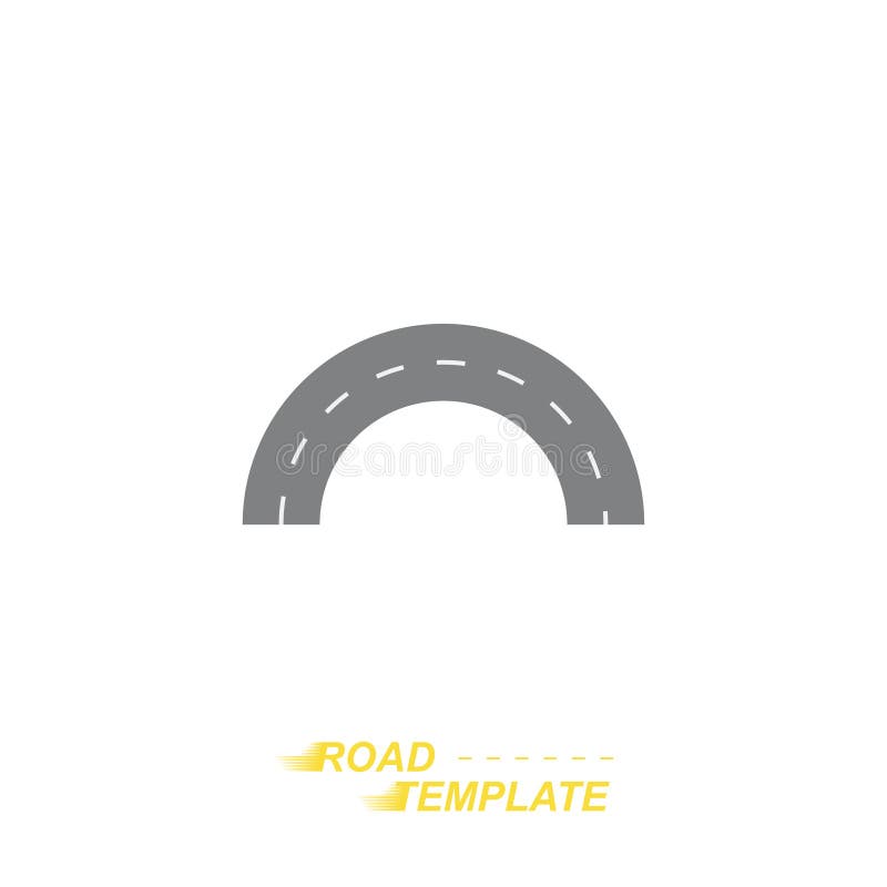 A Round Road Template on a White Background. Flat Illustration EPS 10 ...