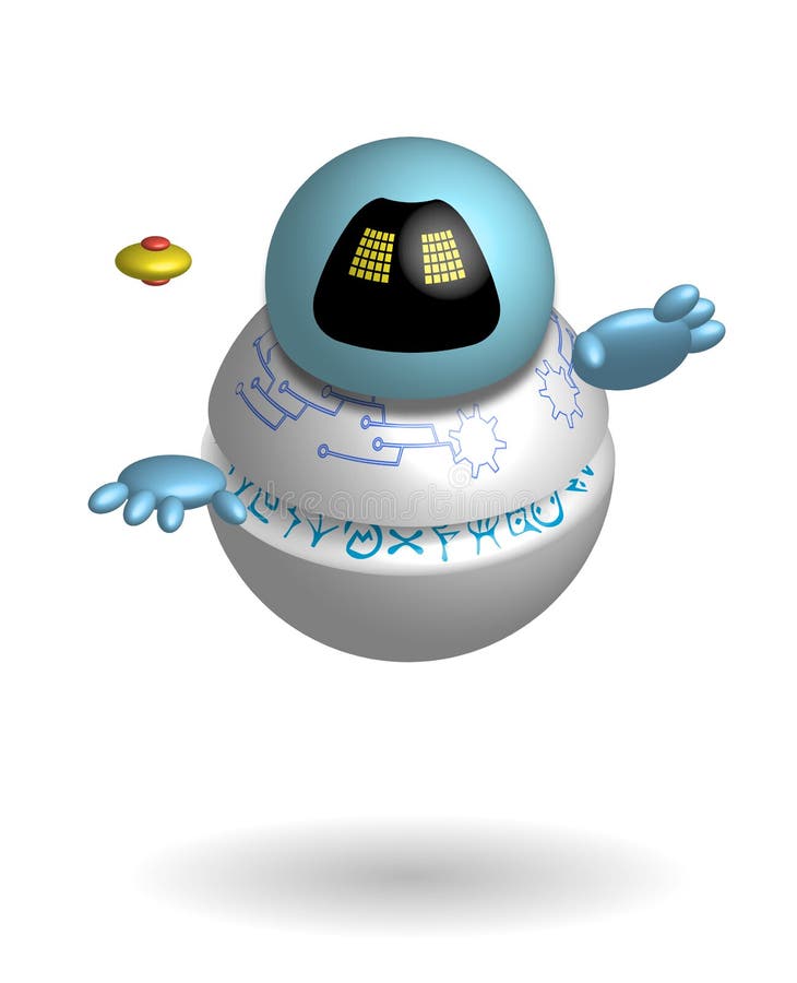 Round Robot stock illustration. Illustration of head - 12797147