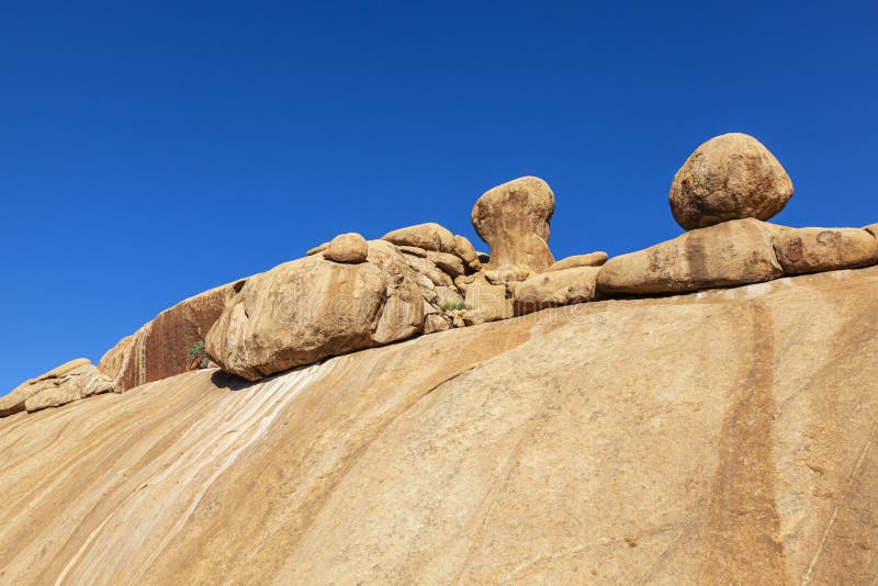 Round Rocks on Large Rock at Spitzkoppe Stock Image - Image of summer ...