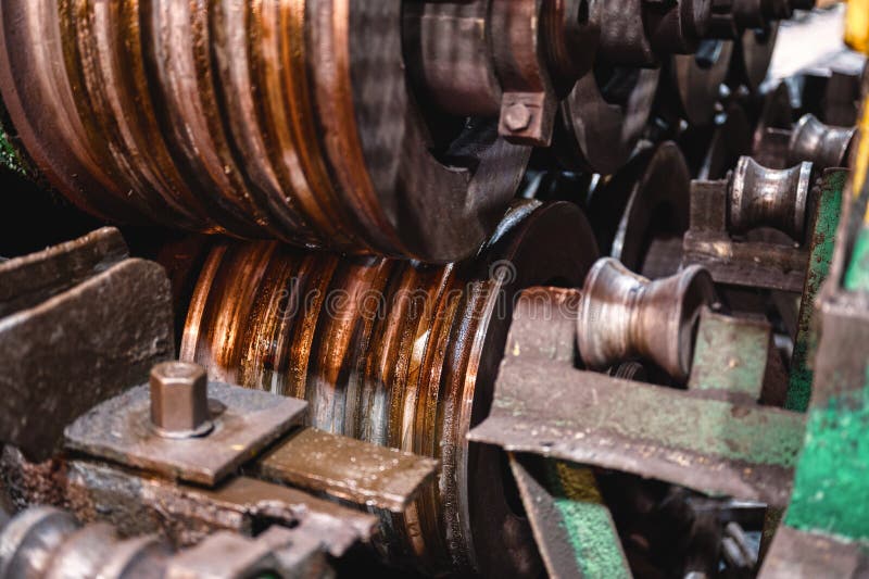 Round Rolls of a Rolling Mill for Cold Rolling of Steel Stock Image ...