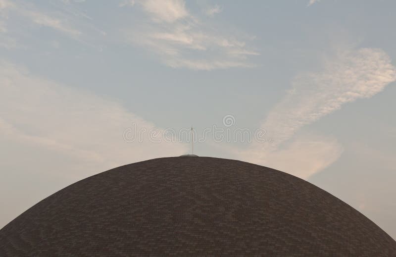 Round Roof Ceiling with Skylight Dark Room Light Reflex Stock Image ...