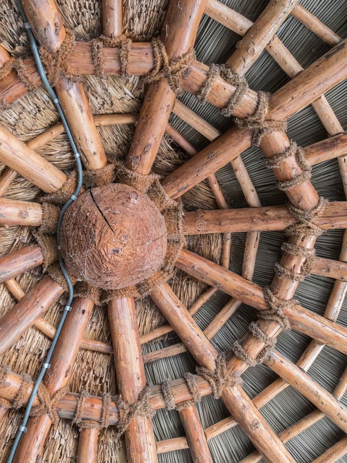 Thatched Roof from the Underside Stock Photo - Image of adobe, mildew ...