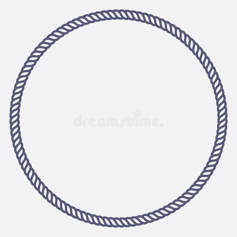 Round Rope Border Frame stock vector. Illustration of cable - 313484599