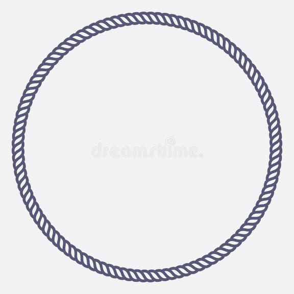 Round Rope Border Frame stock vector. Illustration of cable - 313484599