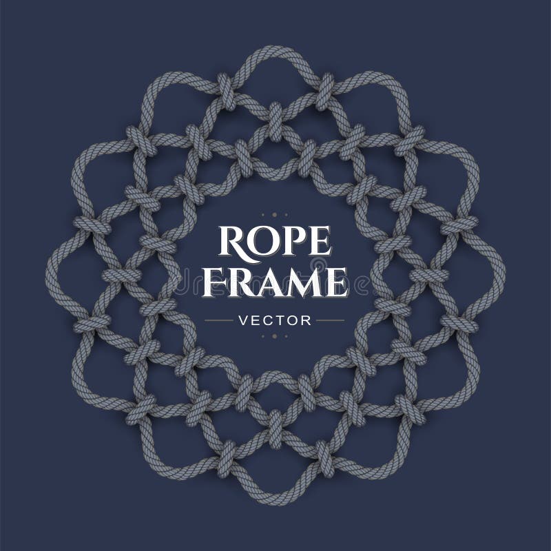 Round rope frame stock vector. Illustration of curve - 120124343
