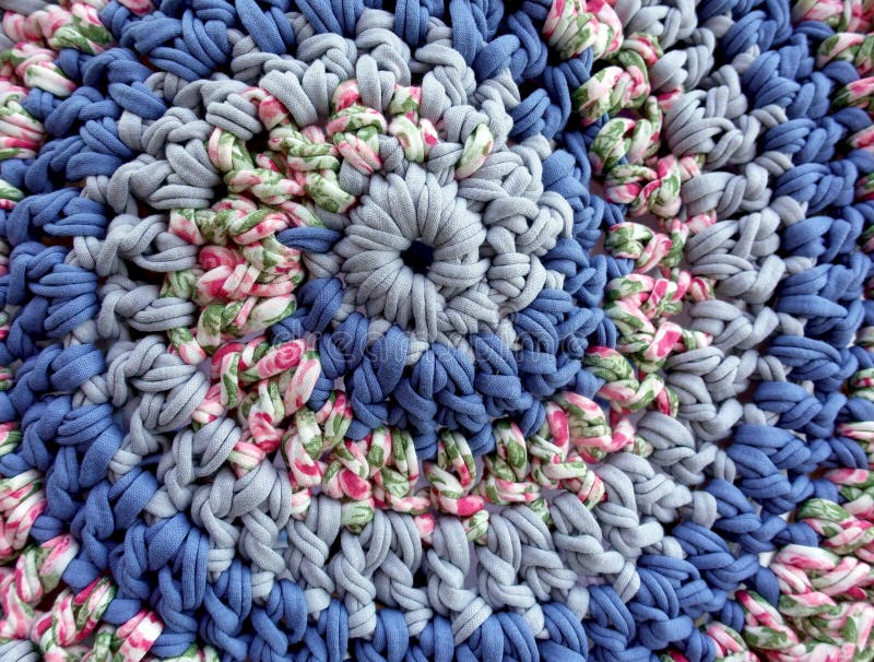 Crocheted Mat stock photo. Image of creativity, stripes - 136241906