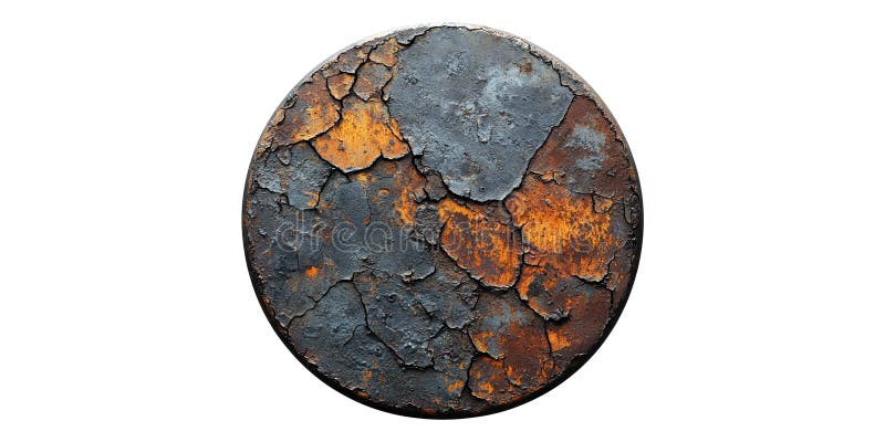 Round Rusty Metal Surface Isolated on Transparent Background Stock ...
