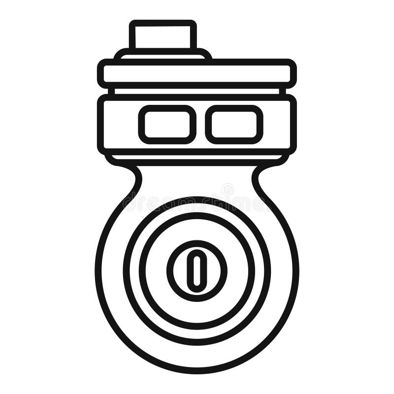 Round Safe Lock Protecting Money and Valuables Icon Outline Vector ...