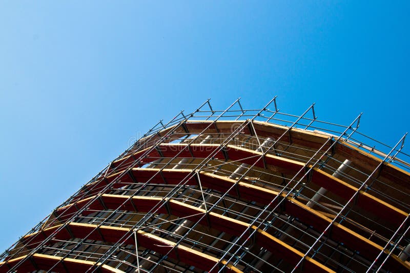 Round scaffolding stock image. Image of erection, building - 32312981