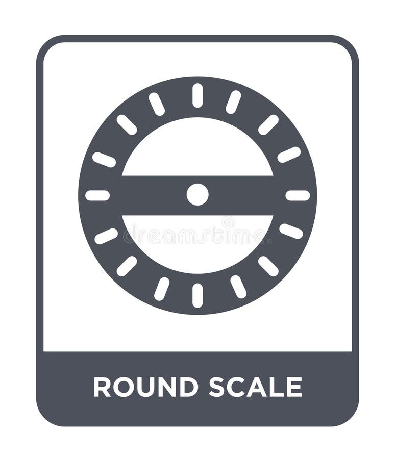 Round Scale Icon in Trendy Design Style. Round Scale Icon Isolated on ...