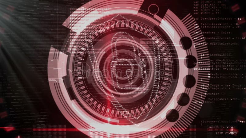 Round Scanner Against Black Background Stock Video - Video of security ...