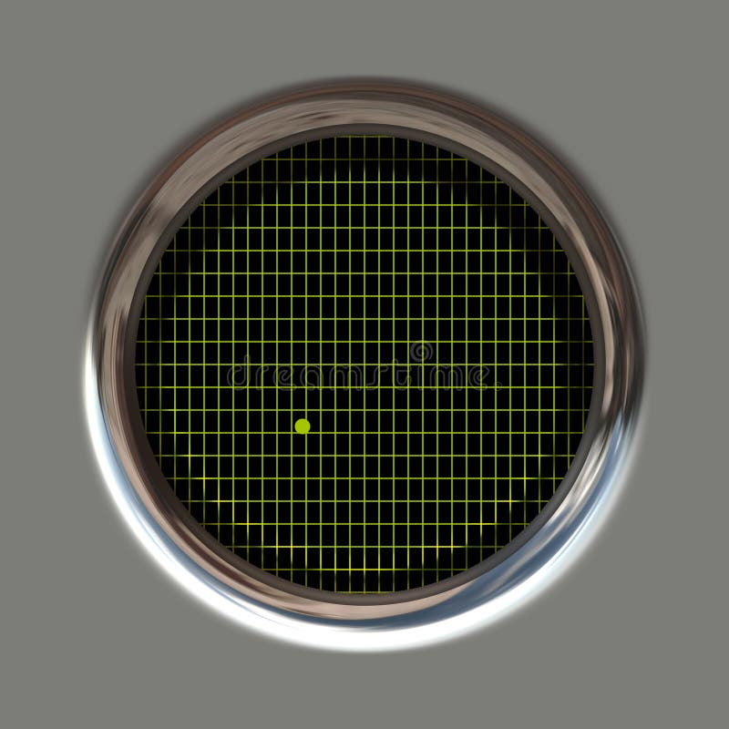 Round Sciential Oscilloscope Screen Stock Illustration - Illustration ...