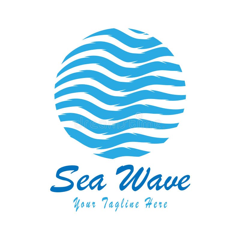 Round Sea Wave Logo. Vector Illustration for Logo, Websites, Apps ...