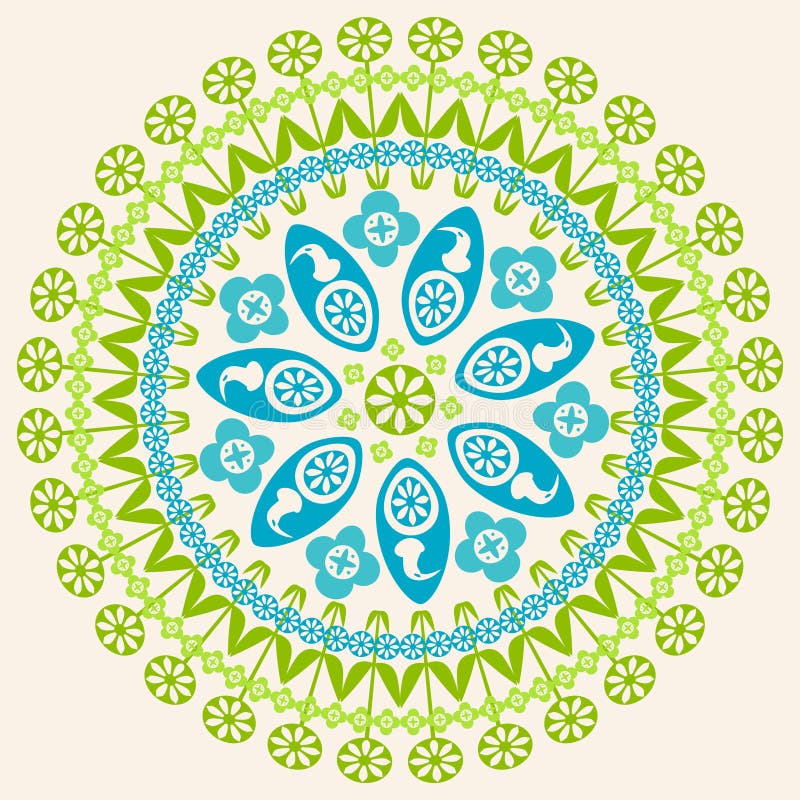 Round Seamless Pattern of Birds Stock Vector - Illustration of blue ...