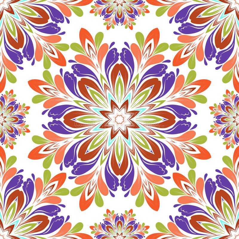 Round seamless pattern stock vector. Illustration of modern - 41658914