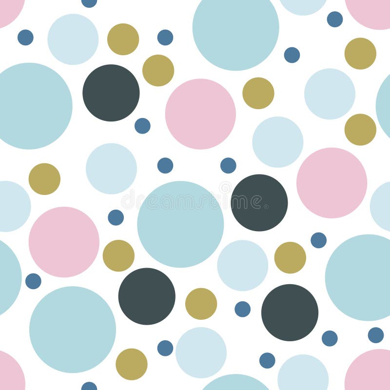 Round Seamless Pattern. Seamless Retro Circle Pattern Stock Vector ...