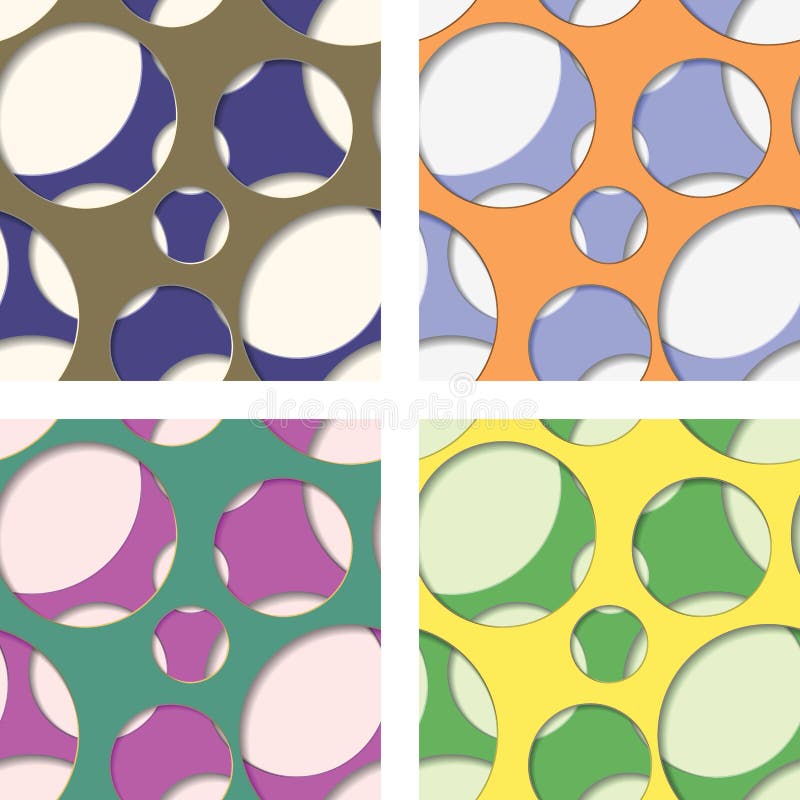 Round Seamless Patterns of Random Circles Stock Vector - Illustration ...