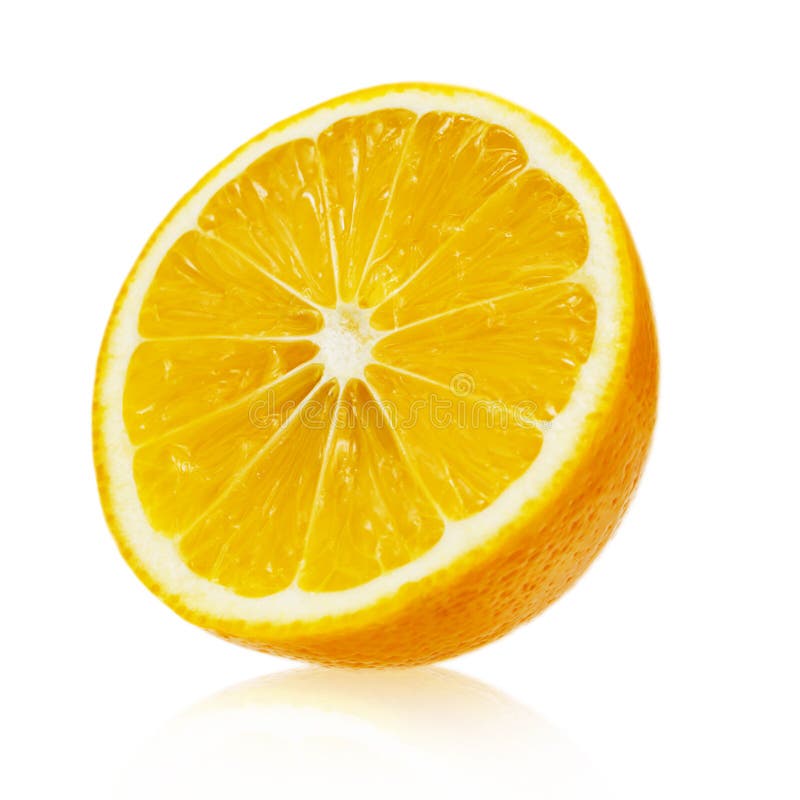 Round Section of Lemon Isolated on White Background Stock Photo - Image ...