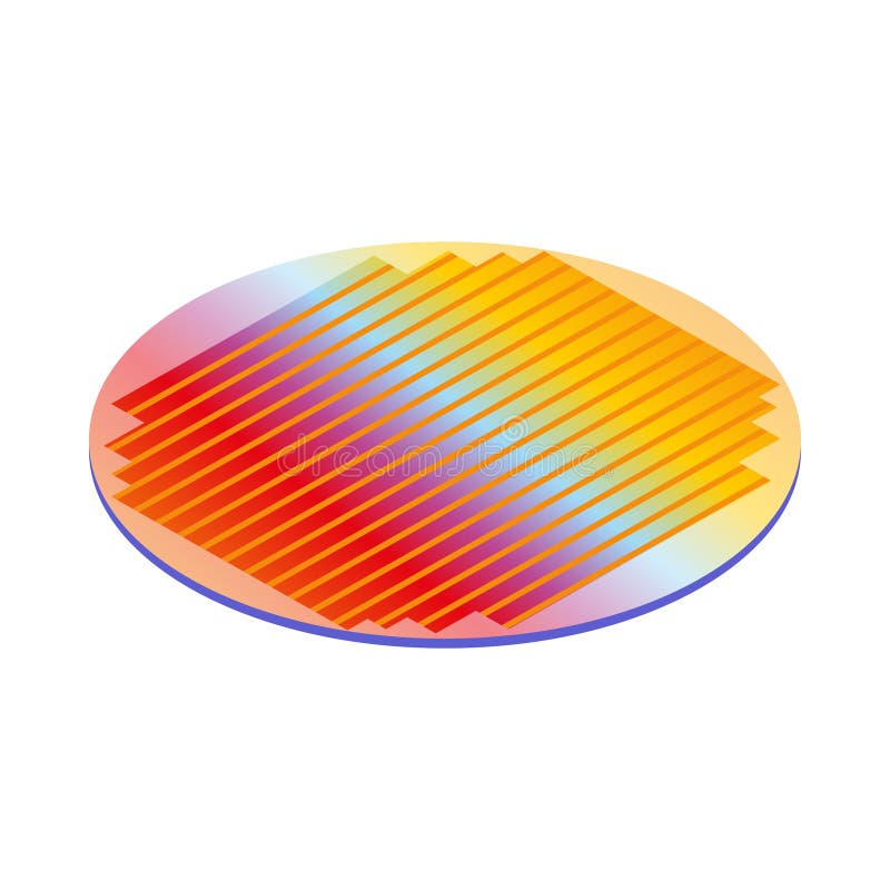 Round Semiconductor Part Composition Stock Illustration - Illustration ...