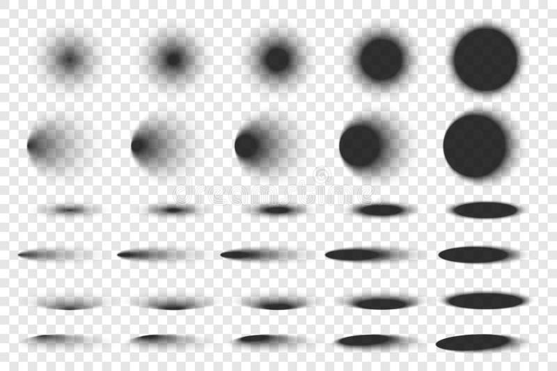 Round Shadow with Soft Edges Isolated on Transparent Background ...