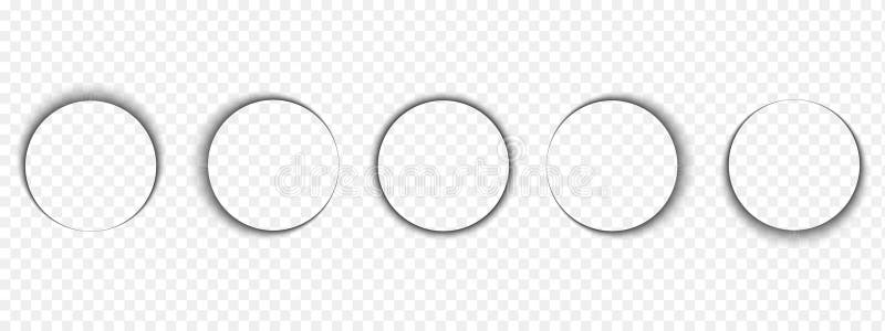 Set of Round Shadows. Circle Soft Overlay Effect Stock Vector ...