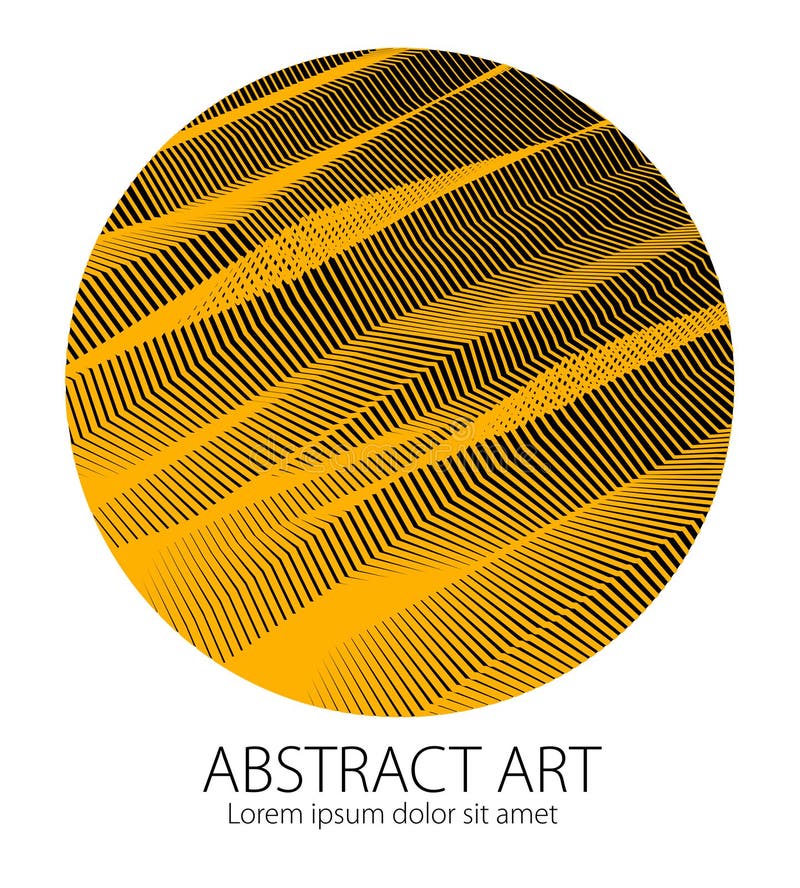 Round Shape Art and Design Element of Beautiful Linear Surface Texture ...