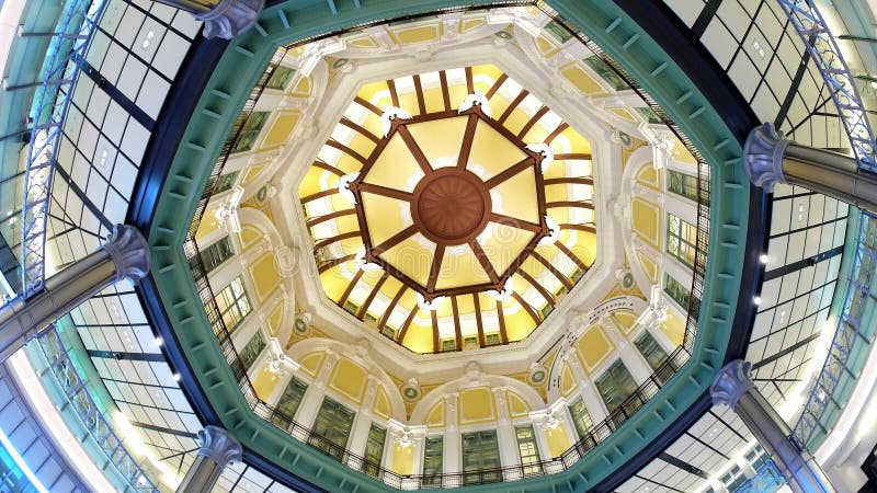 Round Shape Ceiling and Structures in Building Stock Image - Image of ...