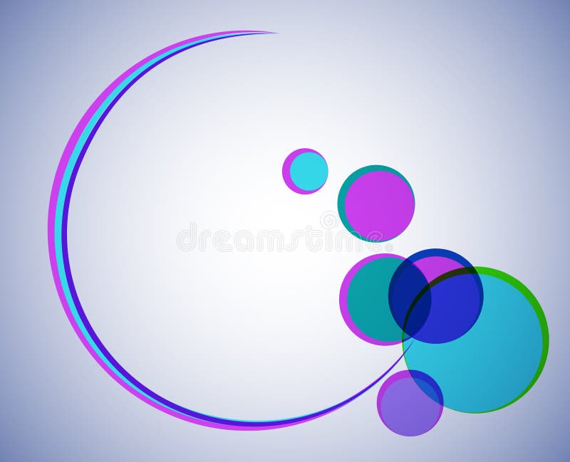 Round Shape with Colored Circles Stock Illustration - Illustration of ...