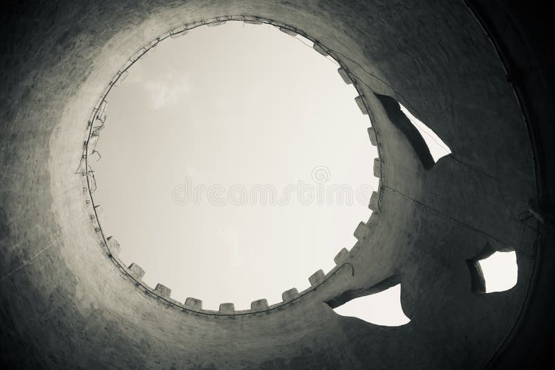 Round Shape Concrete Structures with Sky Background Stock Photo - Image ...
