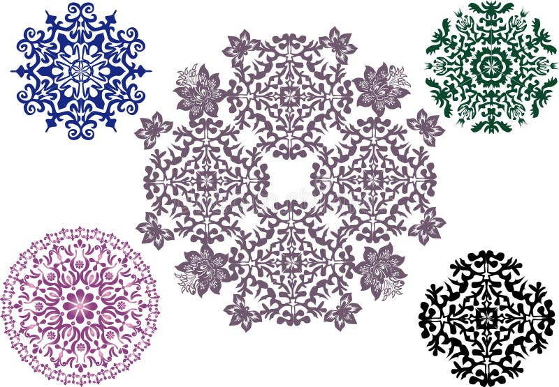 Round Shape Design Elements Set Stock Vector - Illustration of rpund ...