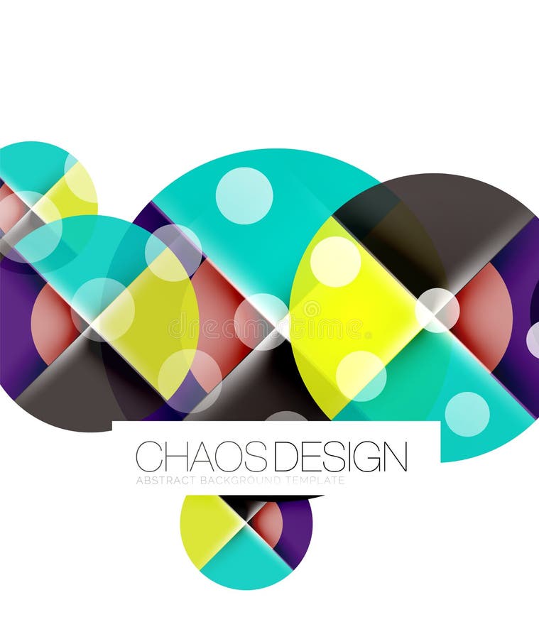 Round Shape Elements Composition. Abstract Background Stock Vector ...