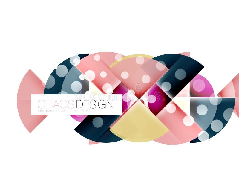 Round Shape Elements Composition. Abstract Background Stock Vector ...