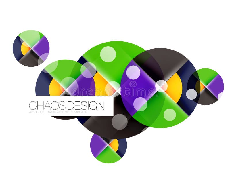Round Shape Elements Composition. Abstract Background Stock Vector ...