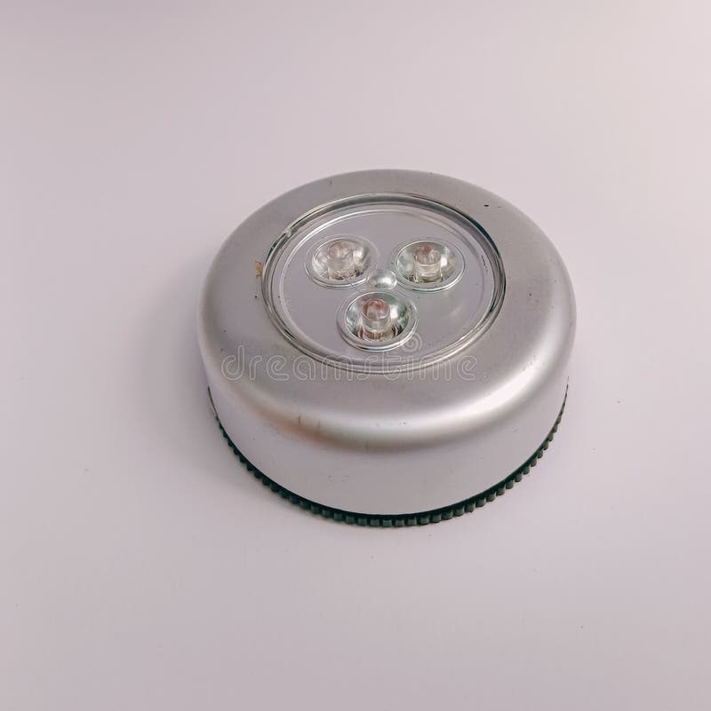 Round Shape Emergency Light with Three Led Light Points Stock Image ...