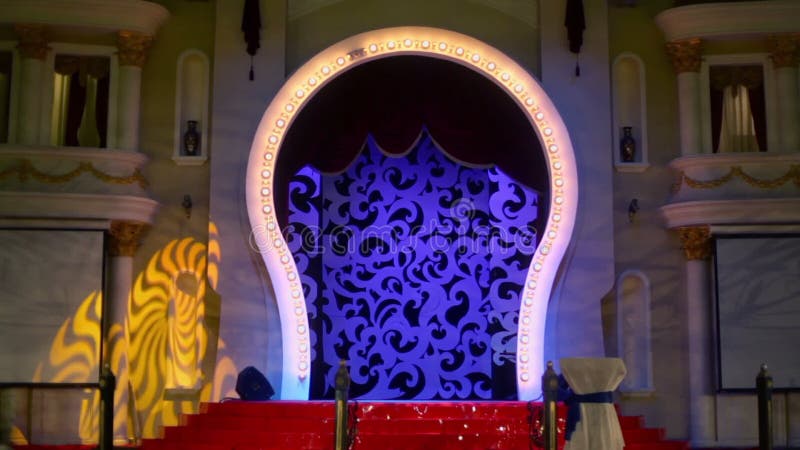 Round Shape Gate on Stage with Illumination and Stock Footage - Video ...