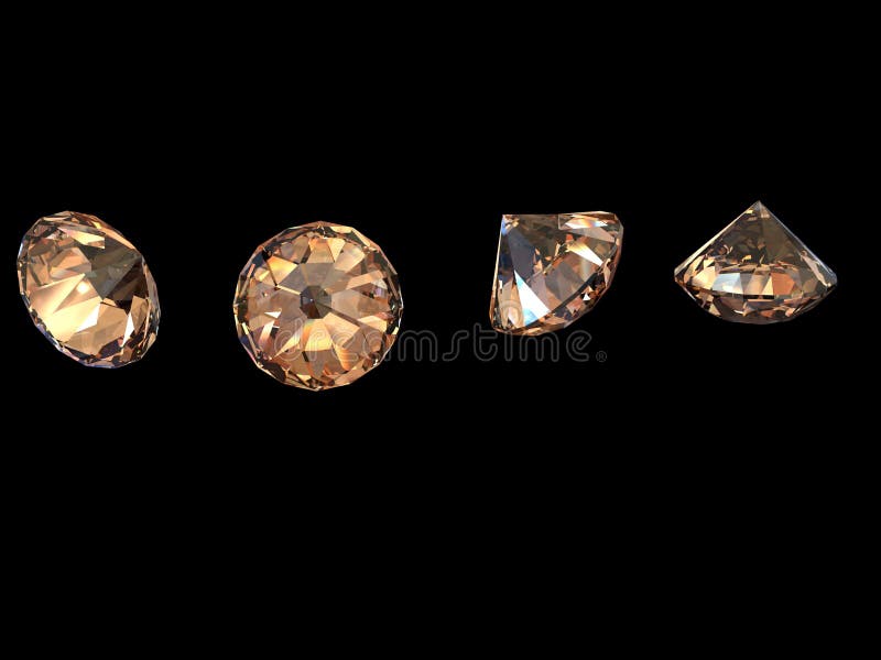 Round Shape Gemstone. Collections of Jewelry Gems on Black Stock Photo ...