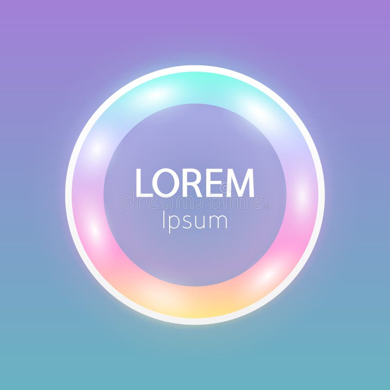 Round Shape LED Lamp RGB Color Icon Stock Vector - Illustration of ...