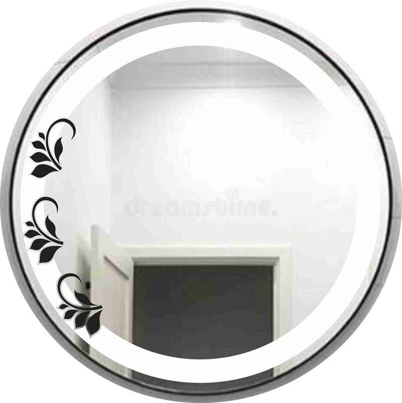 Round Shape Mirrors Glass Border Design Vector CDR Stock Vector ...