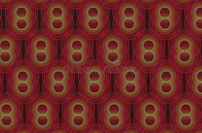 Round Shape Pattern - Retro Style, Illustration Stock Illustration ...