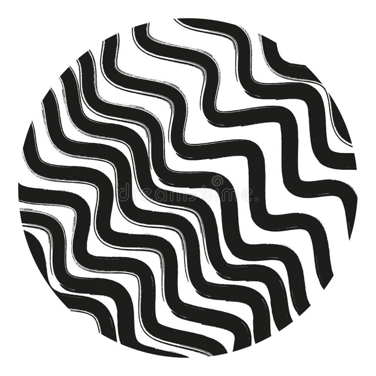 Round Shape Waves. Circular Motion Texture. Abstract Ripple Pattern ...