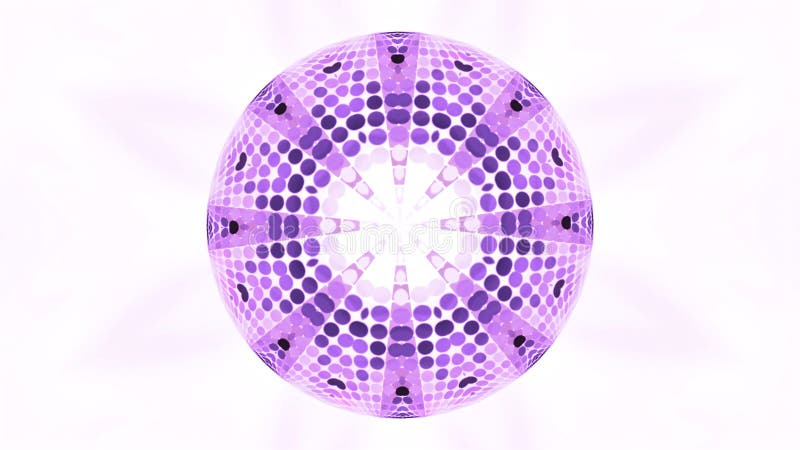 Round Shaped Abstract Sparkling Disco Ball. Motion. Mosaic Tiles ...