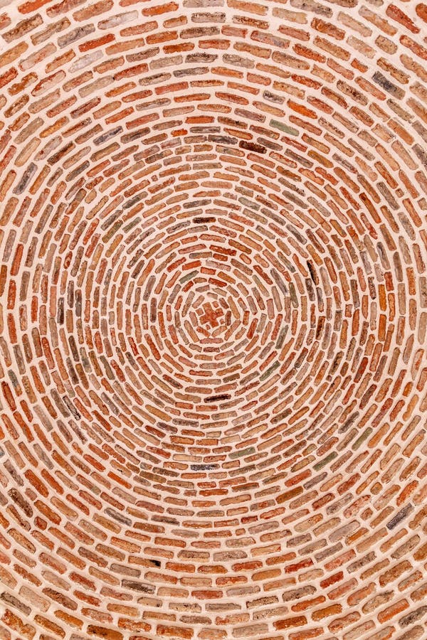 Round Shaped Brick Ceiling Close Up, Traditional Georgian Architecture ...