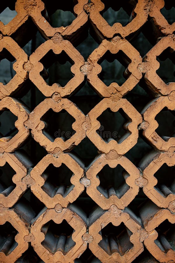 A Round-shaped Design Brick Wall Stock Photo - Image of decoration ...