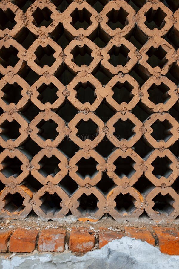 A Round-shaped Design Brick Wall Stock Photo - Image of architecture ...