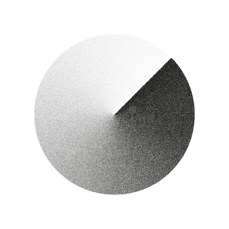 Round Shaped Dotted Object, Stipple Elements. Fading Gradient ...