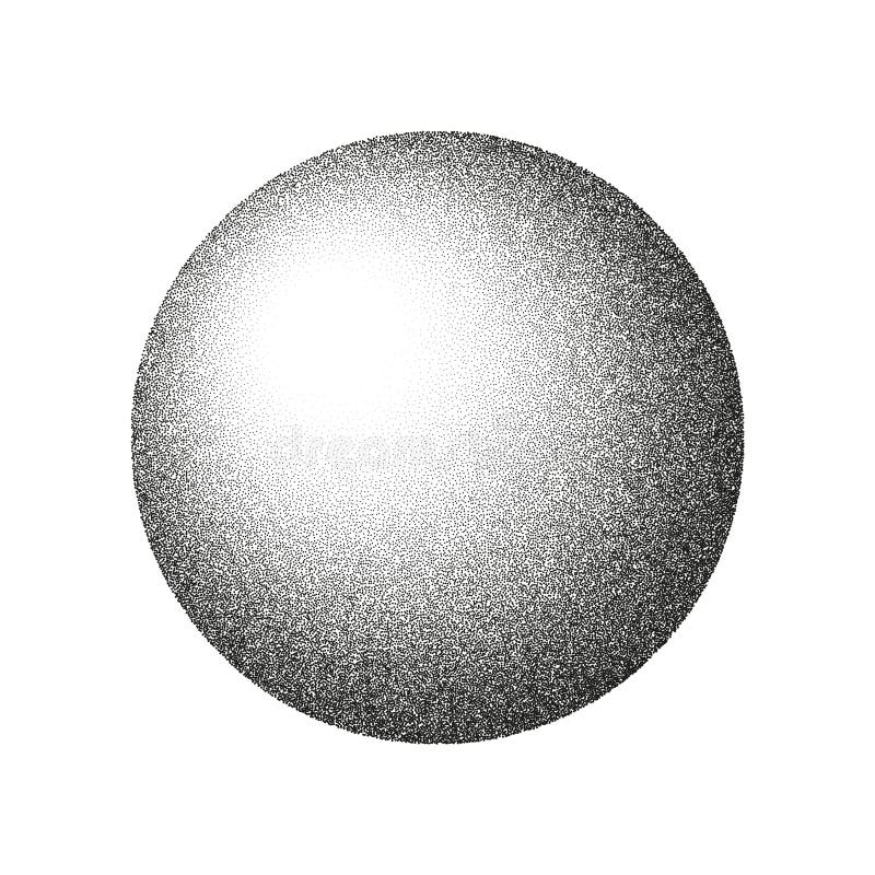 Round Shaped Dotted Object, Stipple Elements. Fading Gradient ...